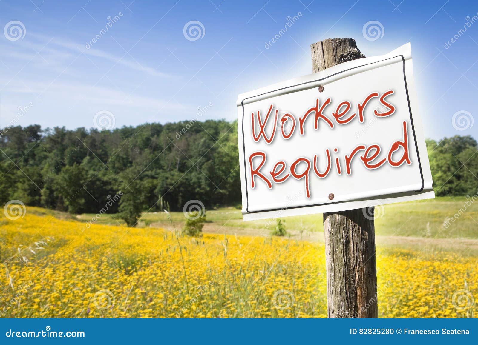 Workers Required for Outdoor Activities. Concept Image Stock Photo ...