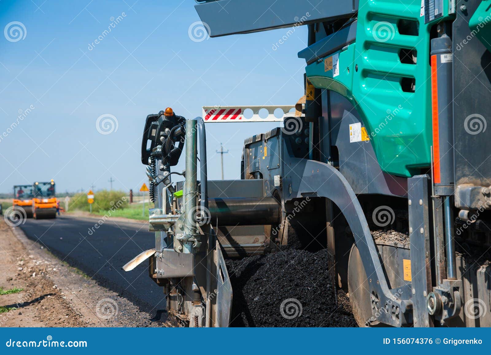 Workers on a Road Construction Stock Photo - Image of industry, shovel ...
