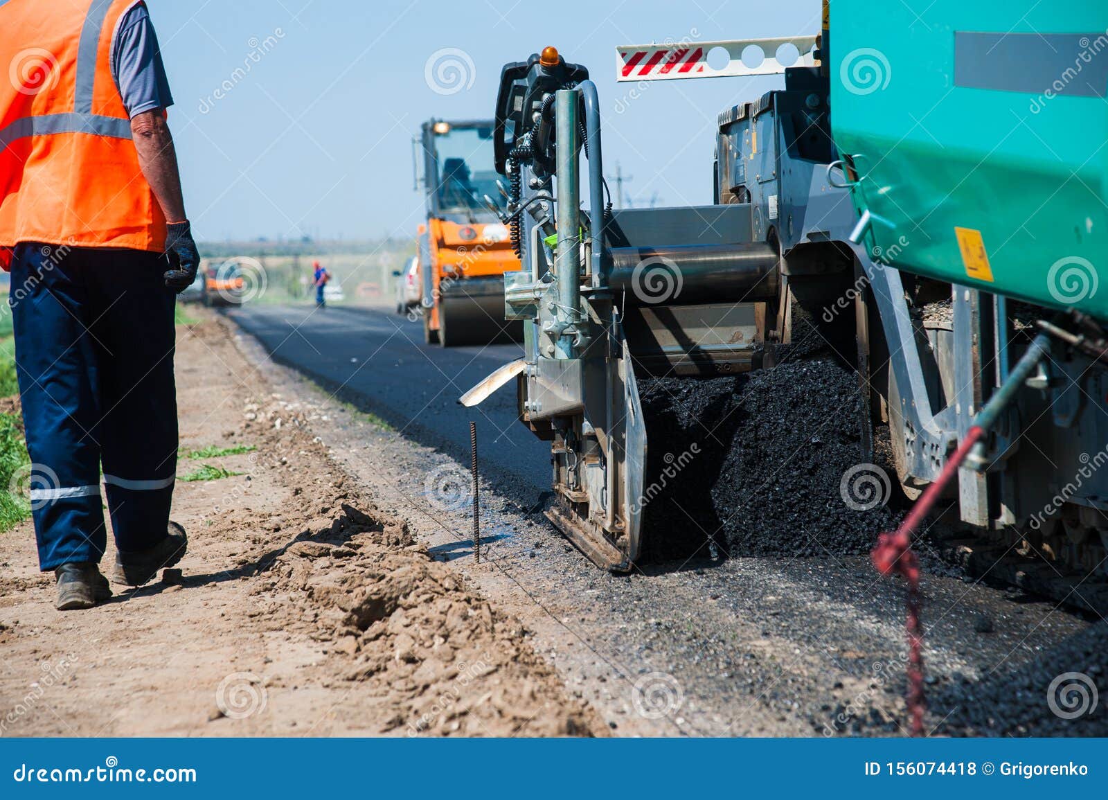 Workers on a Road Construction Stock Photo - Image of road, street ...