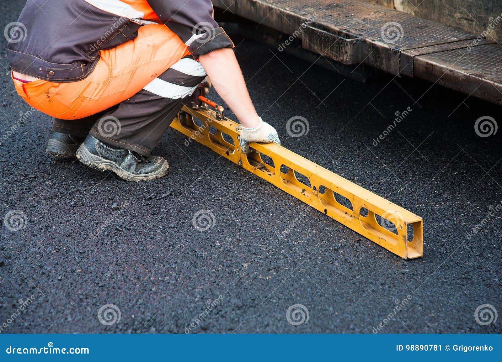 Workers on a Road Construction Stock Image - Image of asphalting ...