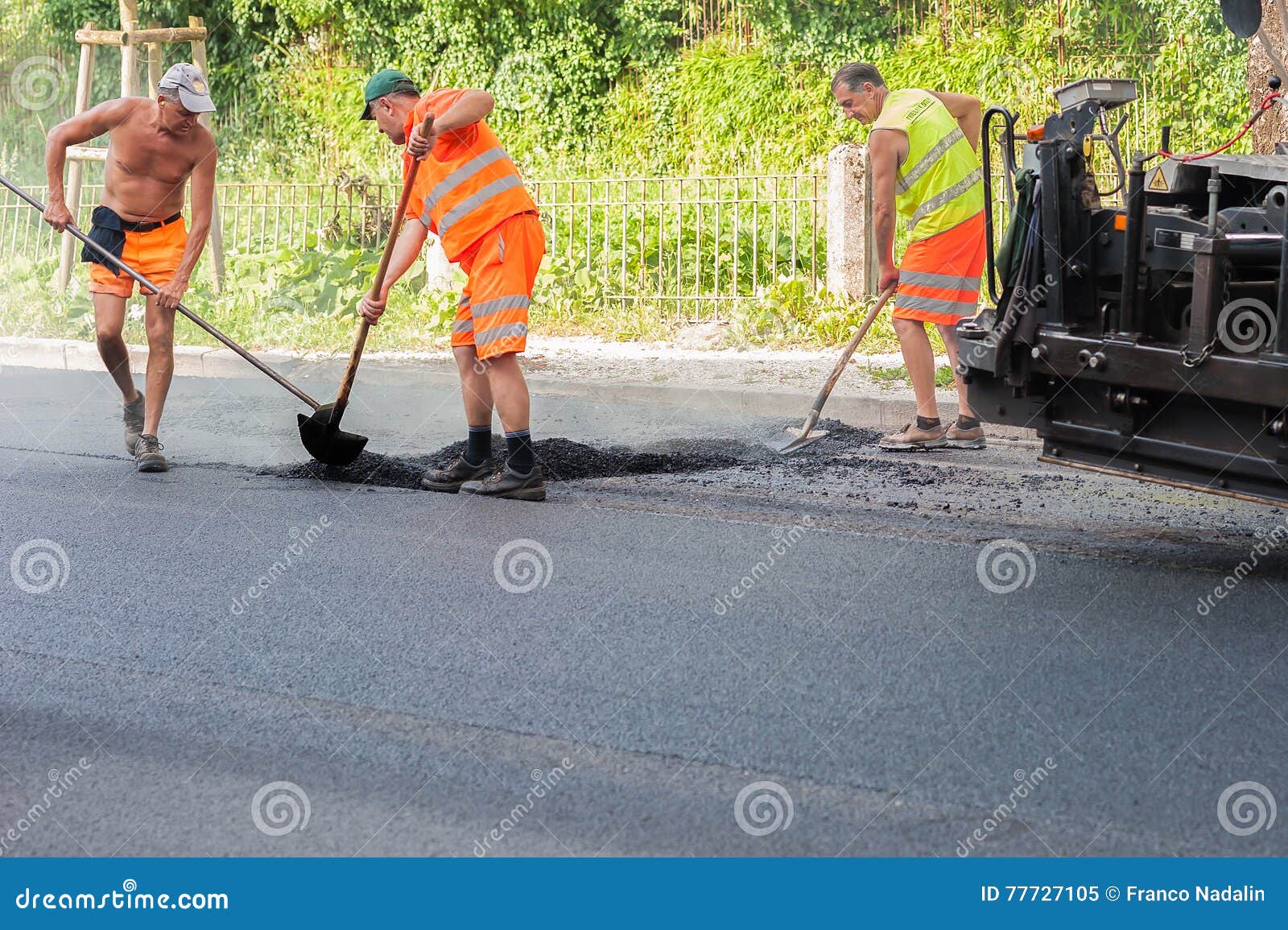 Workers on a Road Construction, Industry and Teamwork Editorial Image ...