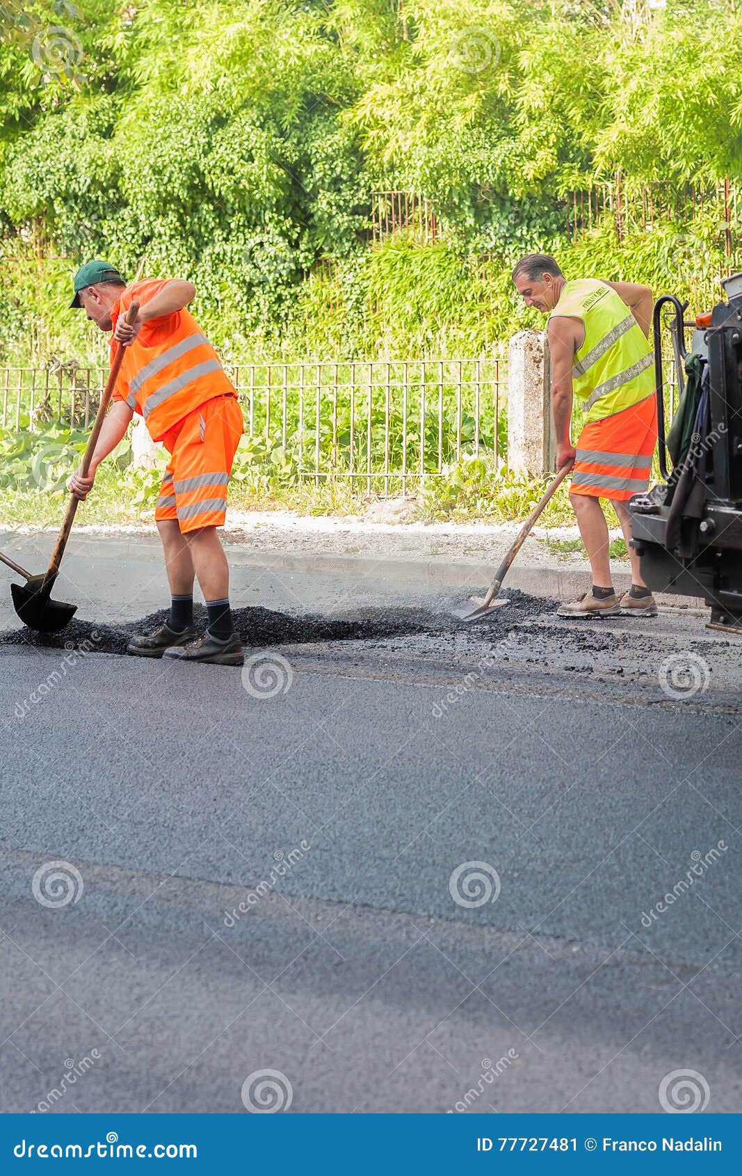 Workers on a Road Construction, Industry and Teamwork Editorial Photo ...