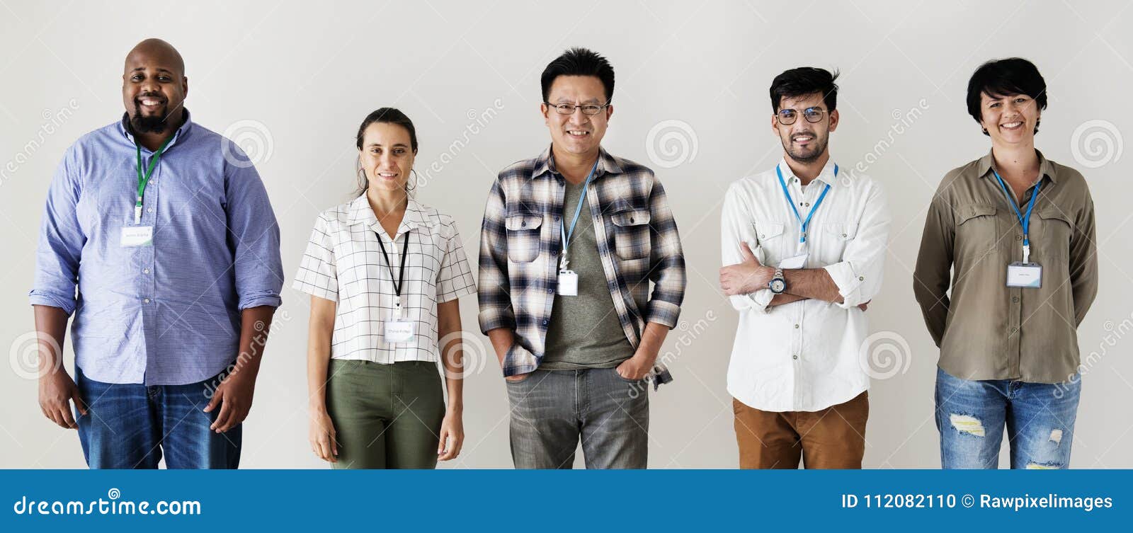 Workers Standing Together Diversity Isolated Stock Photo - Image of ...
