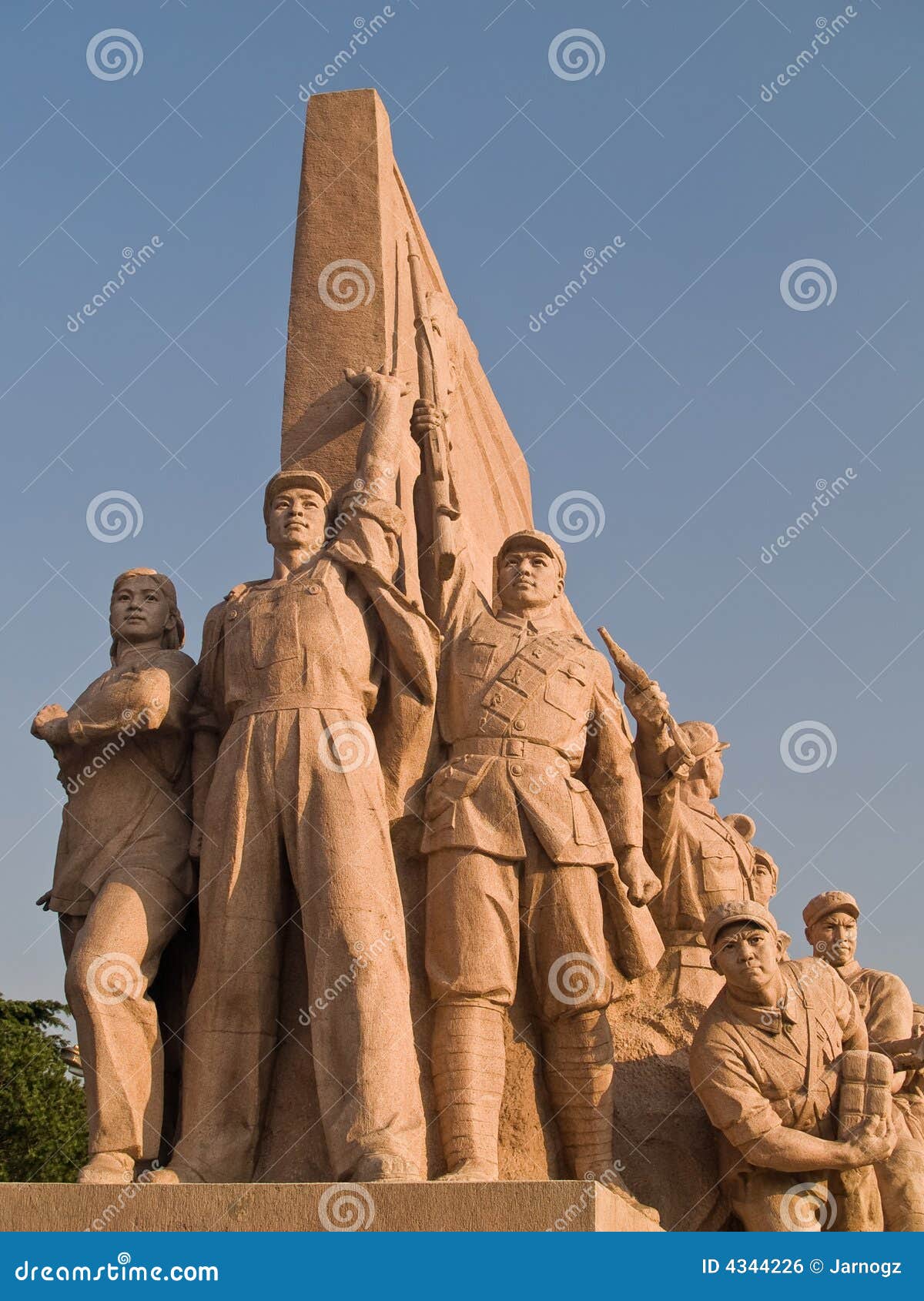 Workers Statue at Tiananmen Square Stock Photo - Image of sculpture ...
