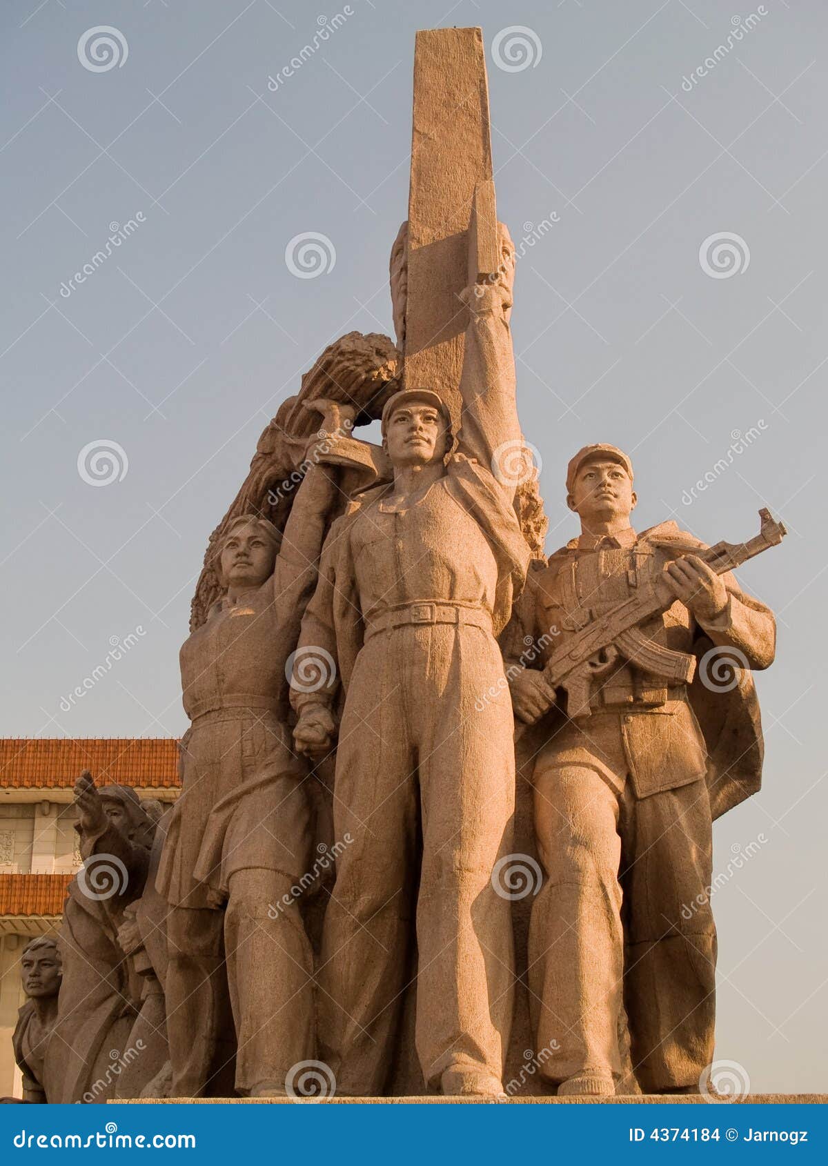Workers Statue at Tiananmen Square Stock Photo - Image of travel, world ...