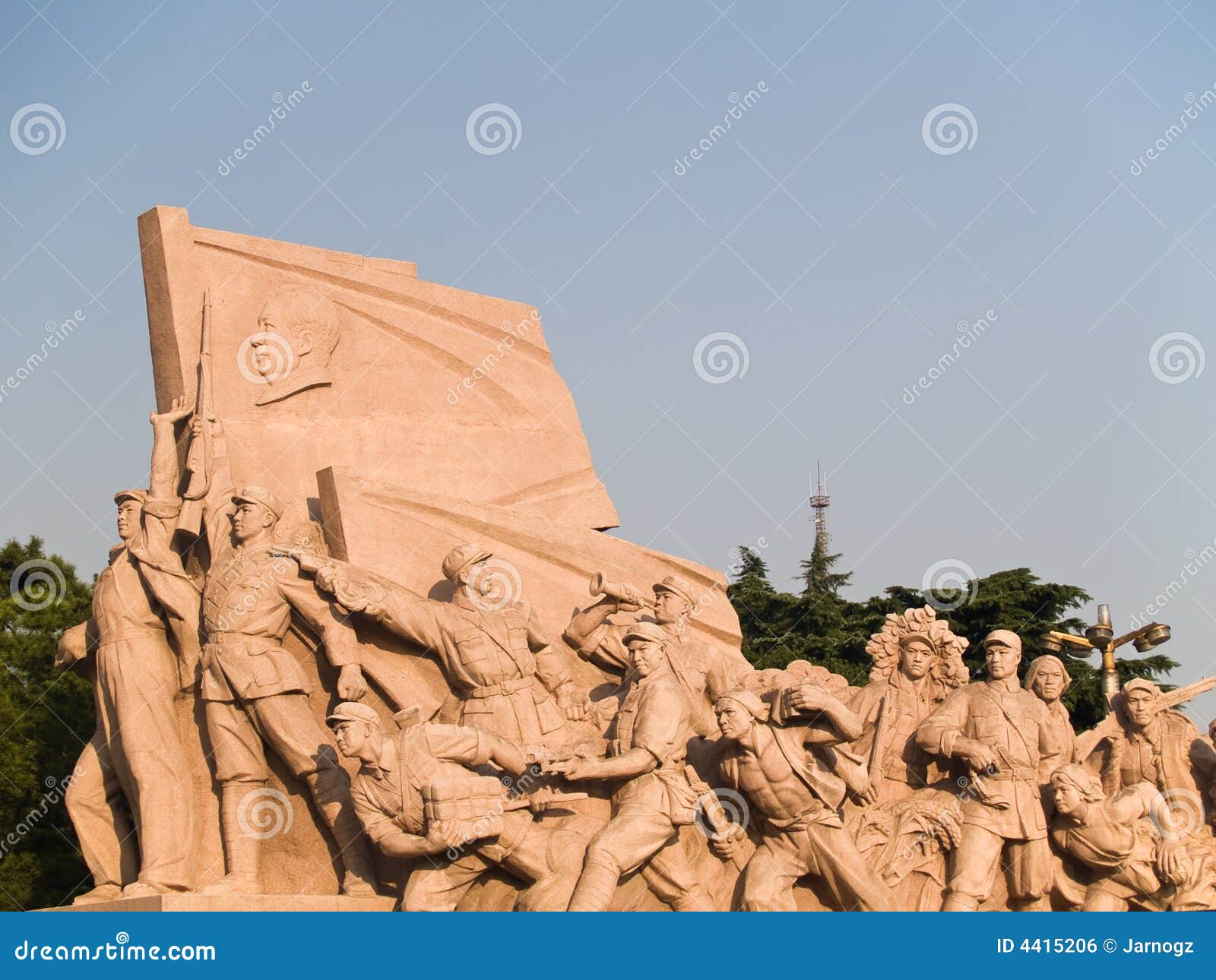 Workers Statue at Tiananmen Square Stock Photo - Image of guard, statue ...