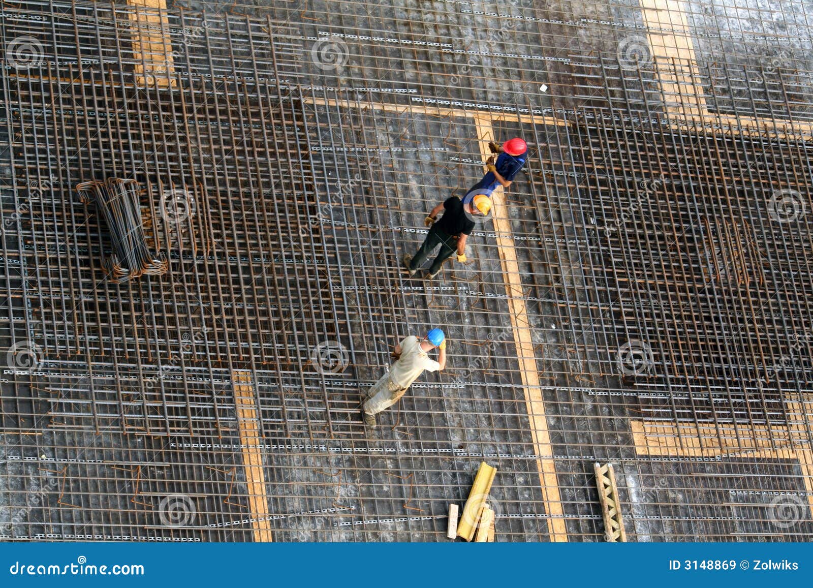 Workers on steel bars stock image. Image of industry, ceiling - 3148869