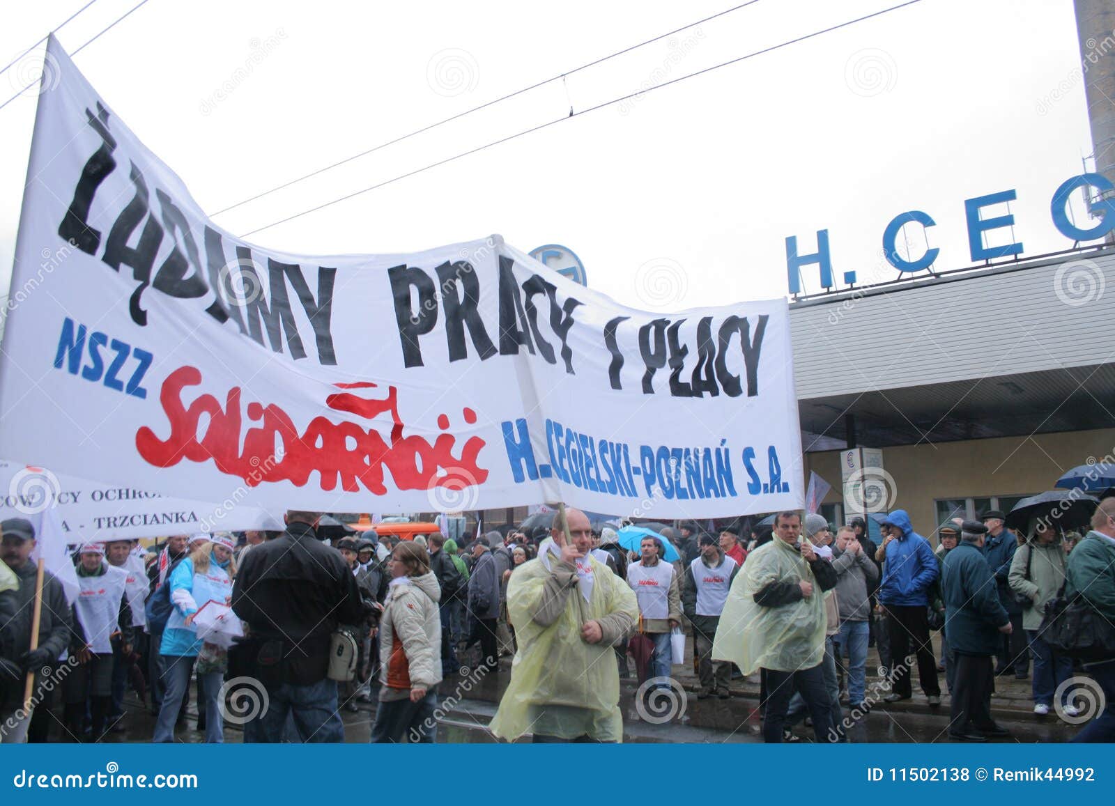 Workers strike in Poland editorial stock photo. Image of demonstration ...