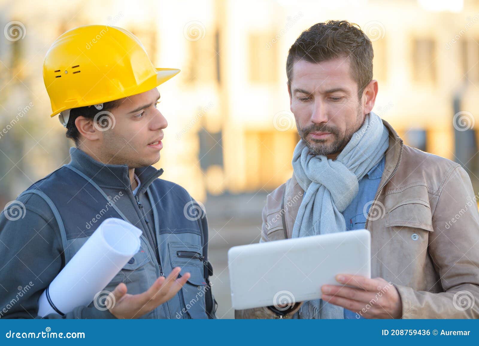 Workers Talking Outside Factory Stock Photo - Image of warehouse ...