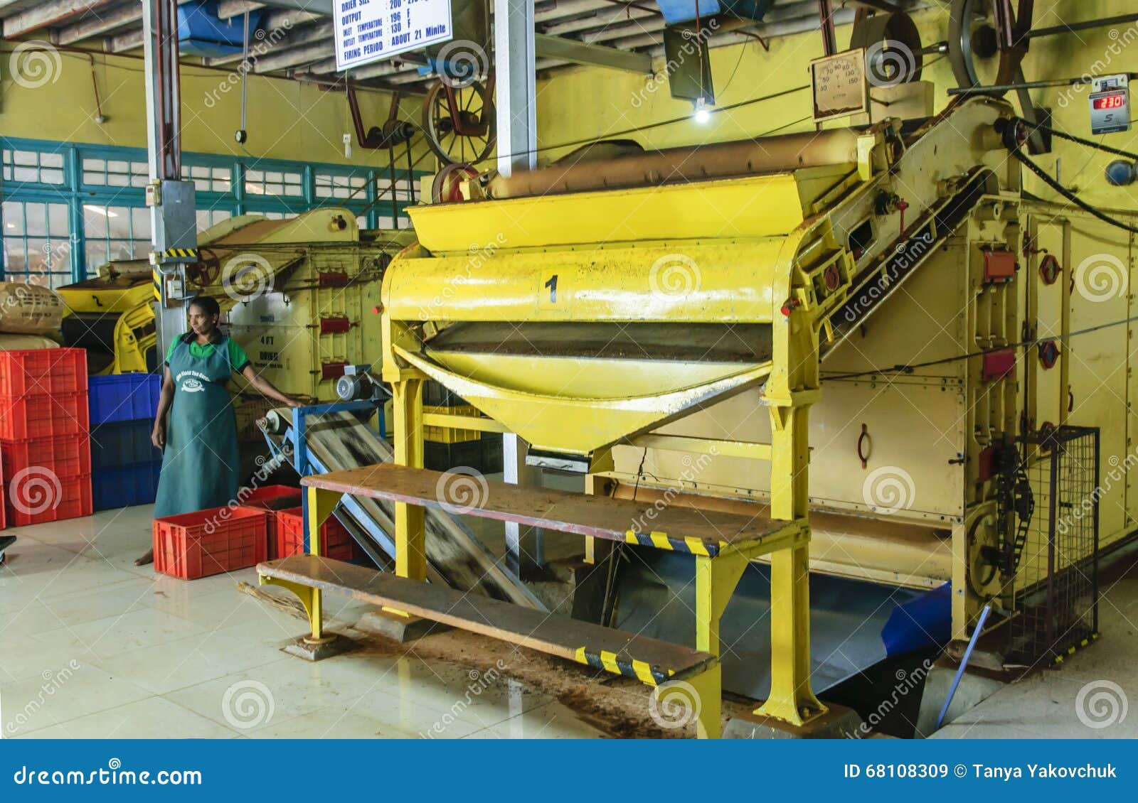 Workers on the tea factory editorial stock image. Image of agriculture ...