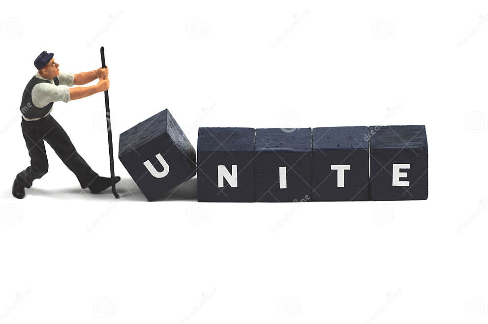 Workers unite! stock photo. Image of spelled, manufacturing - 11878518