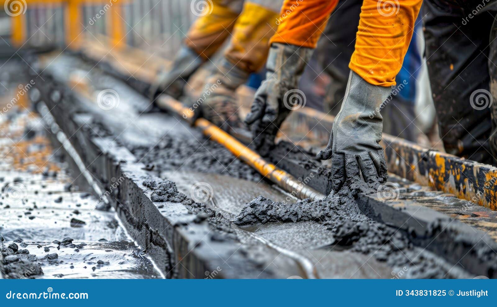 Workers Use Specialized Tools To Take Samples of the Concrete and Test ...