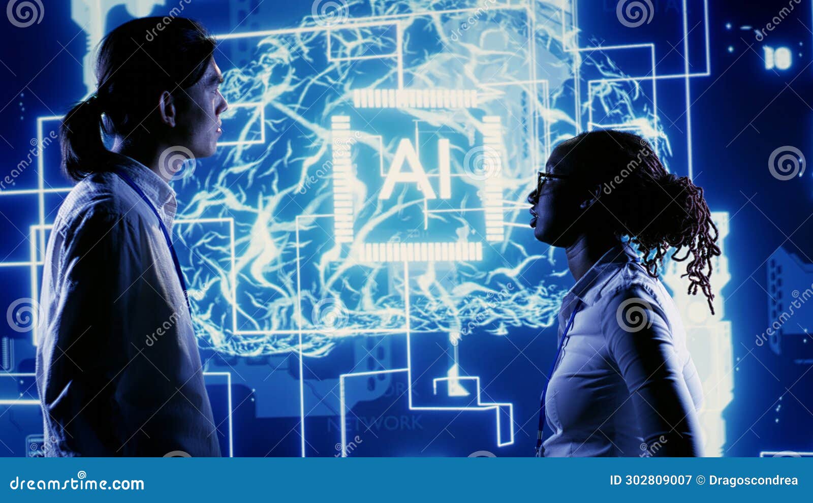 Workers Using AI Computing Simulation Stock Image - Image of simulation ... Workers Using AI Computing Simulation Stock Image - Image of simulation ...