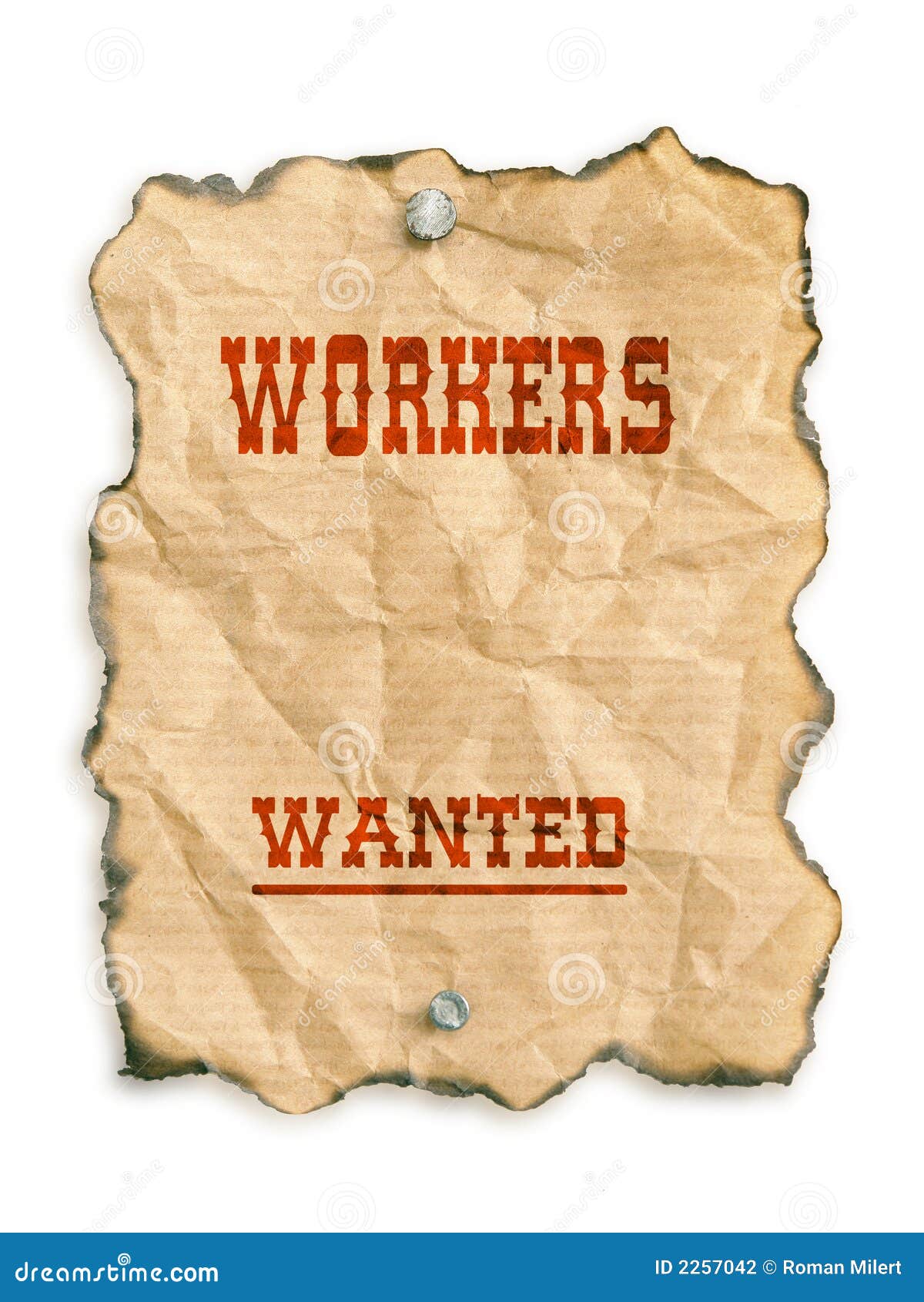 Workers wanted stock illustration. Illustration of western - 2257042