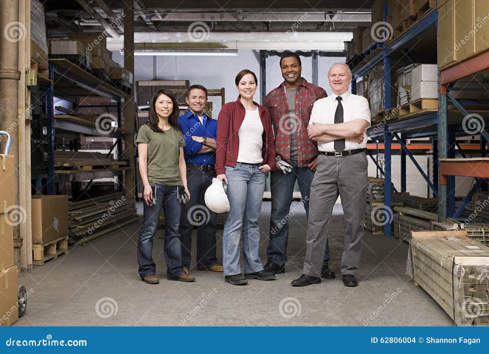Workers in warehouse stock photo. Image of indoors, labor - 62806004