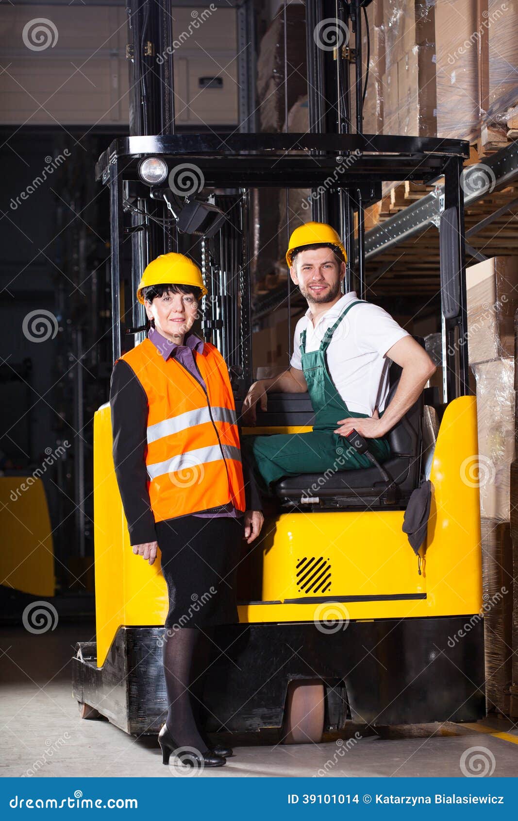 Workers at warehouse stock photo. Image of vest, professional - 39101014
