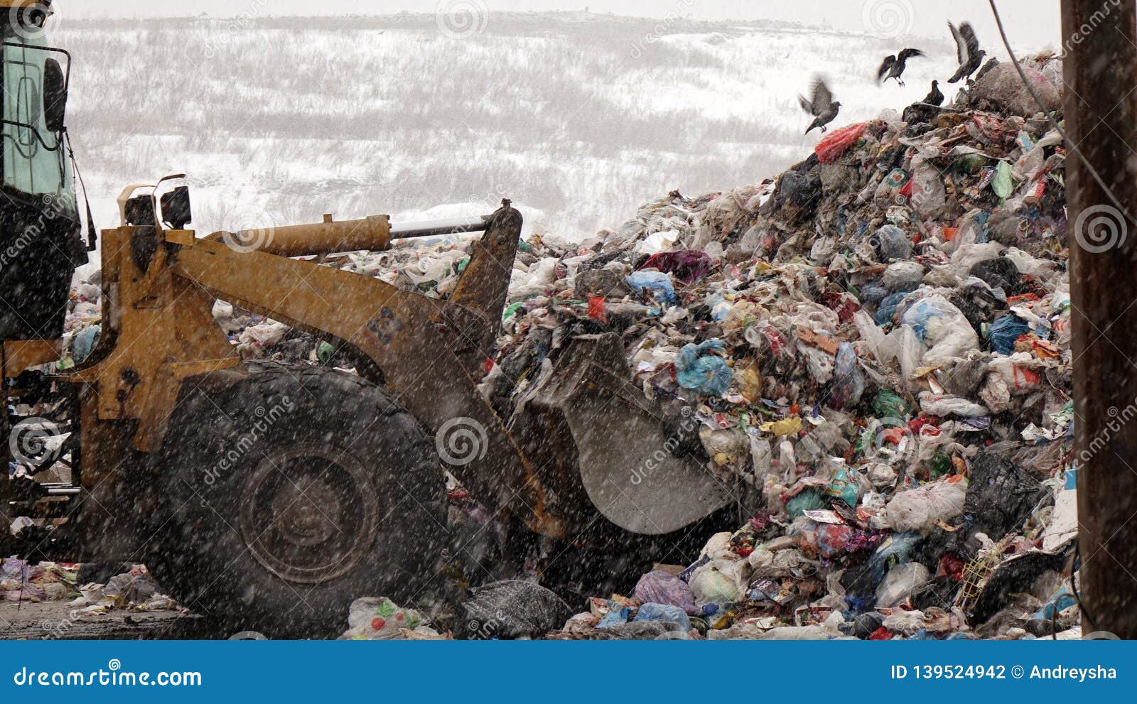 Workers at the Waste Processing Plant. Sorting Trash on a Conveyor Belt ...