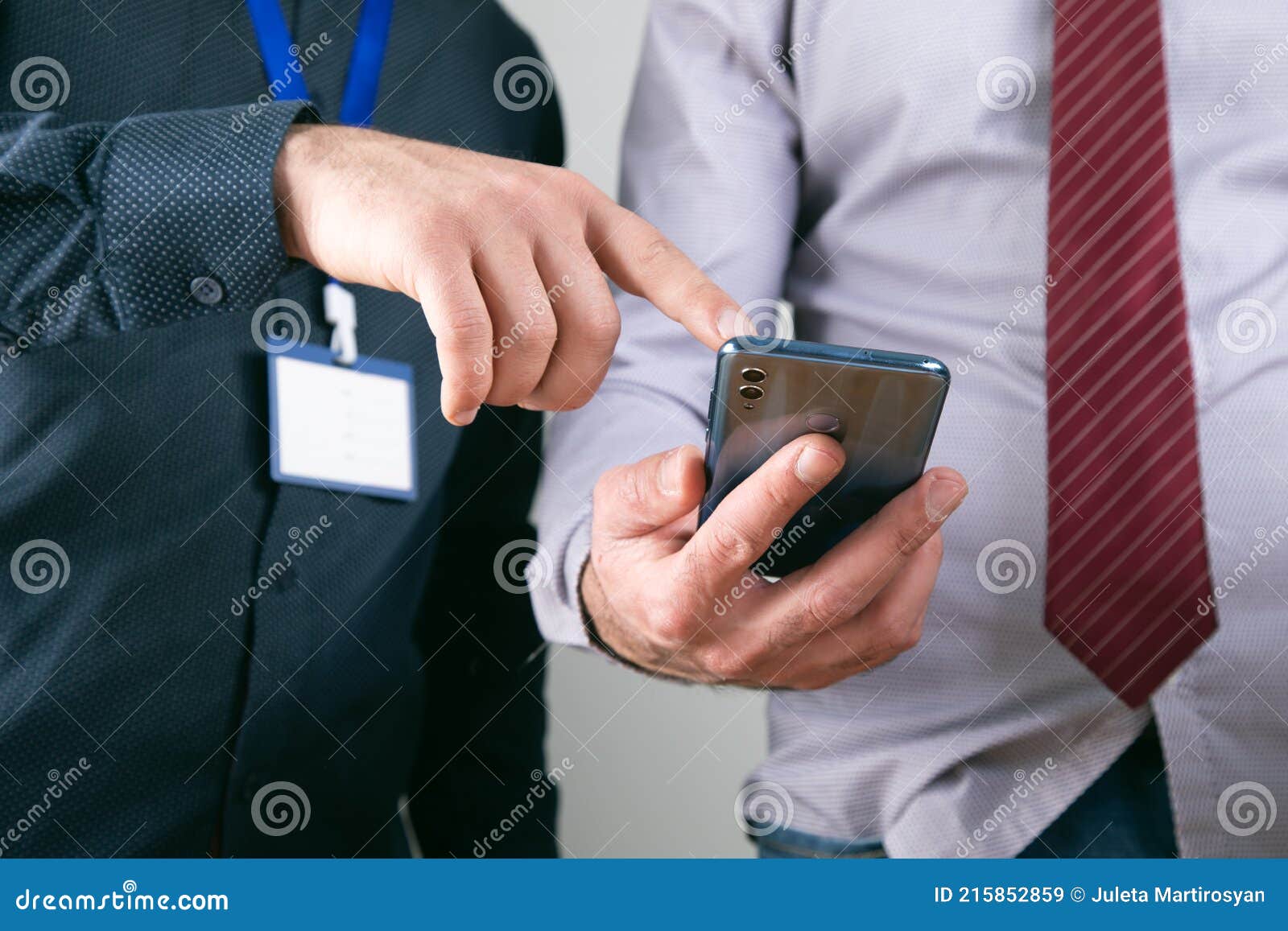 Workers are Watching the Phone Stock Image - Image of happy, looking ...
