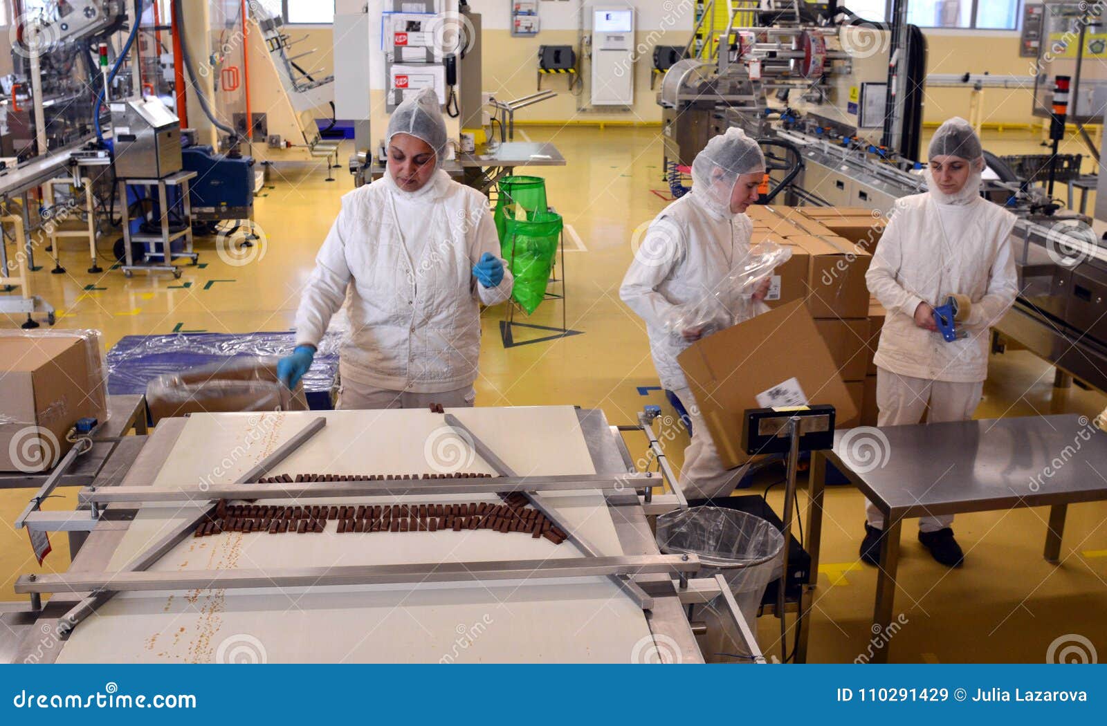 Workers Work in a Chocolate Factory in Sofia, Bulgaria 2017 Editorial ...