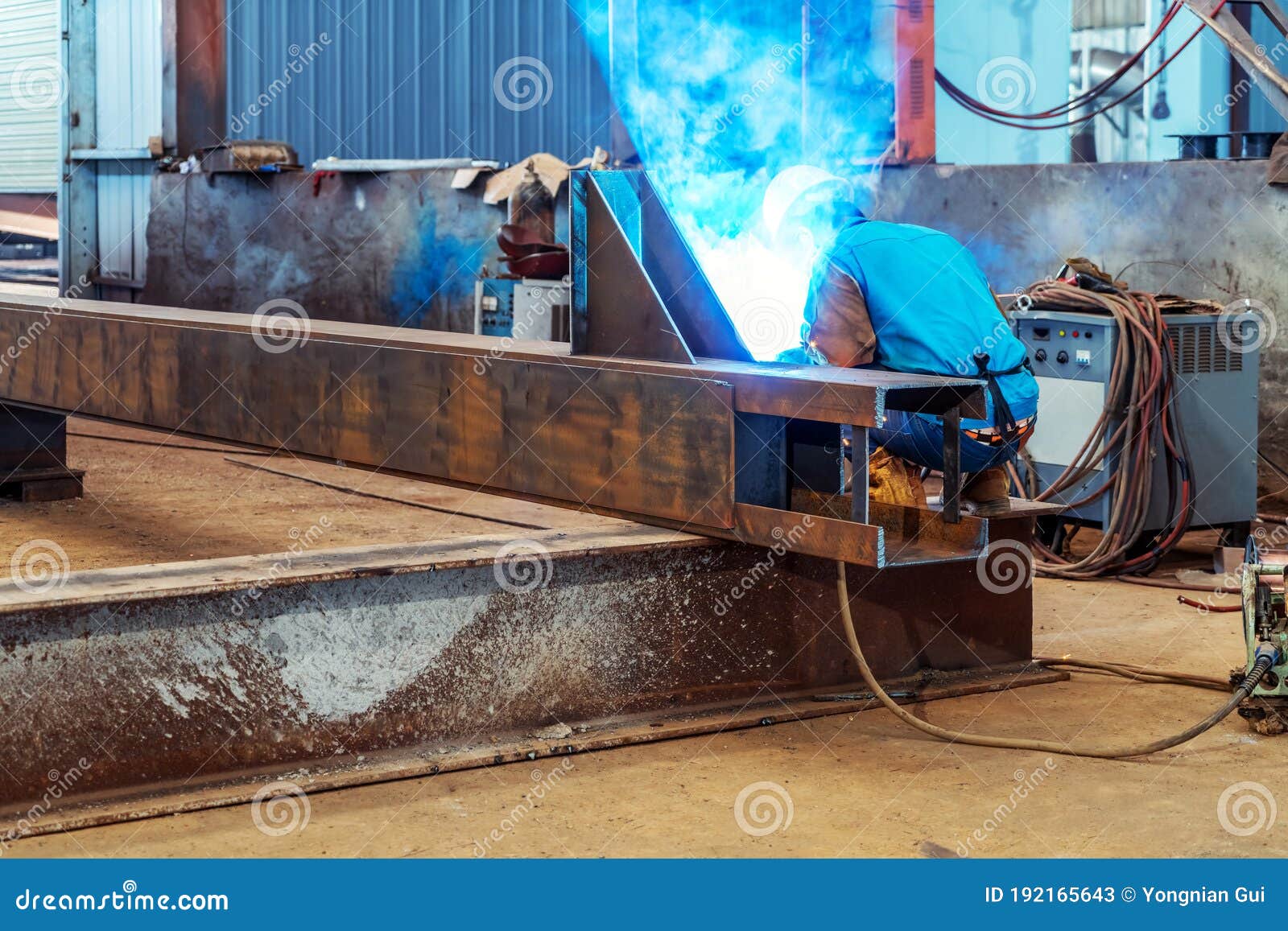 Workers at Work, Ongoing Welding Operation Stock Image - Image of ...