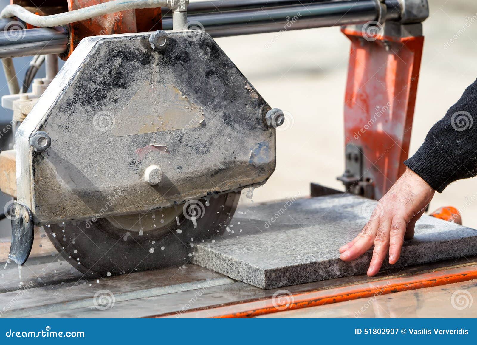 Workers are Working, Cutting Marble Cutter Stock Image - Image of ...