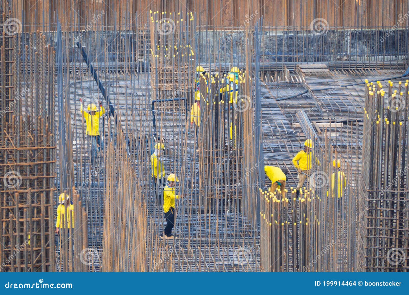 Workers are Working Helping To Construct Building in the Construction ...
