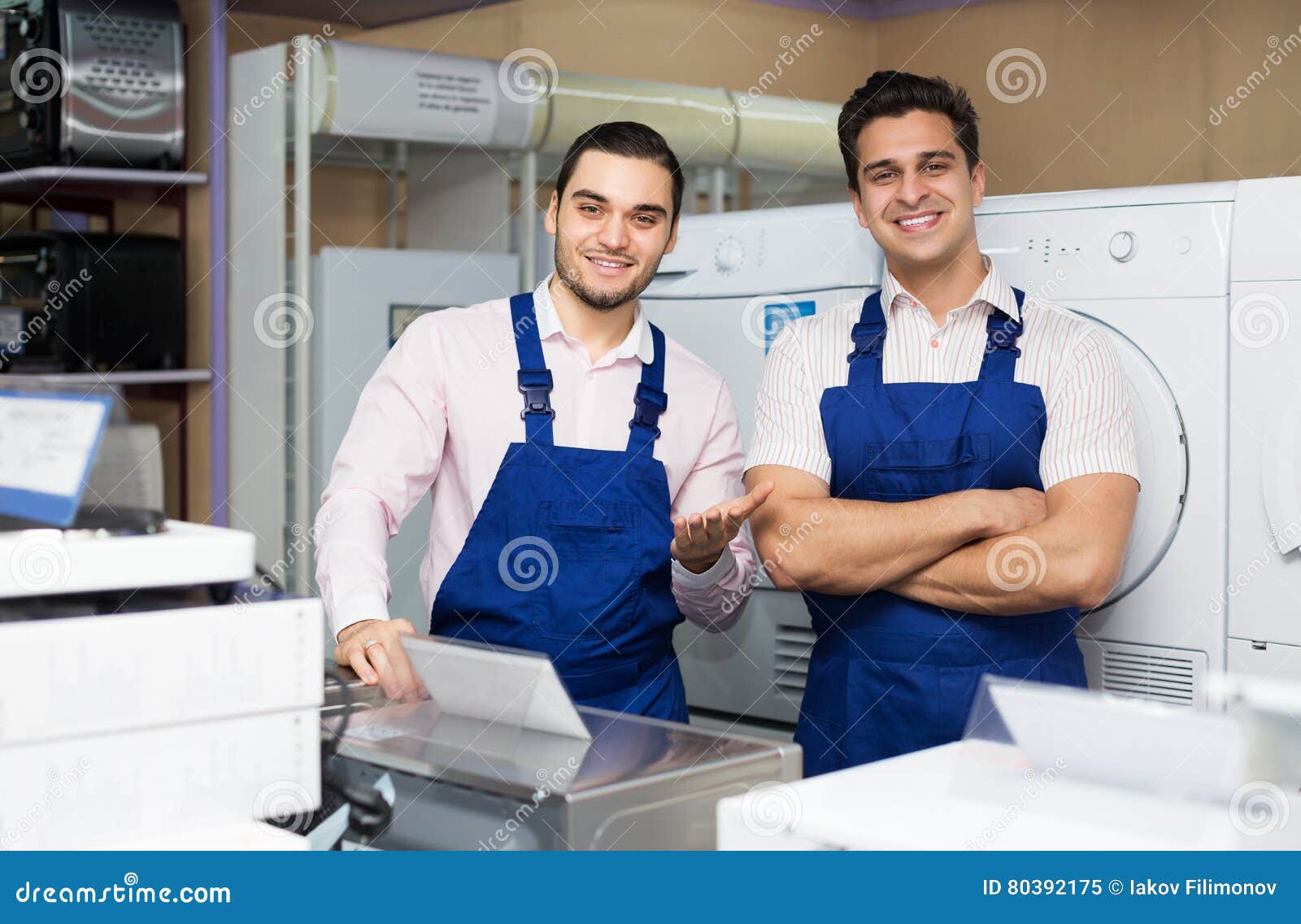 Workers Working at Household Stock Image - Image of caucasian, indoors ...