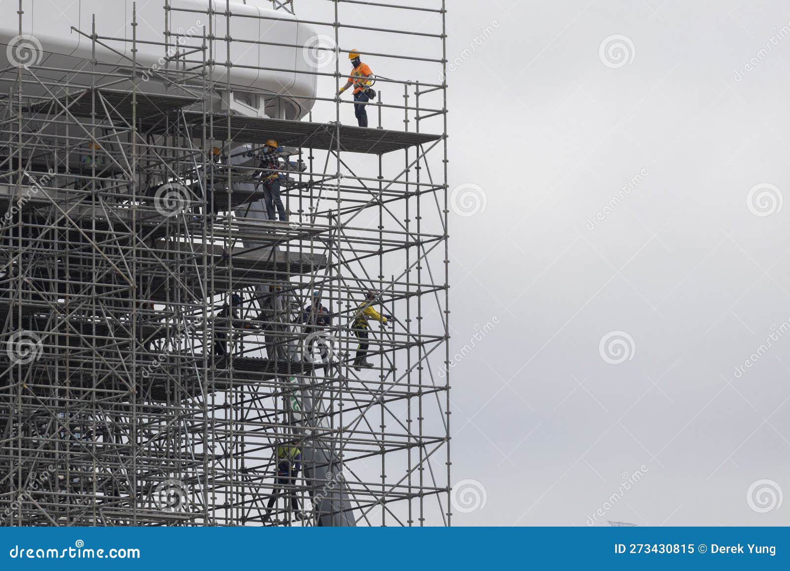 Workers Working on Scaffolding of Building Editorial Image - Image of ...