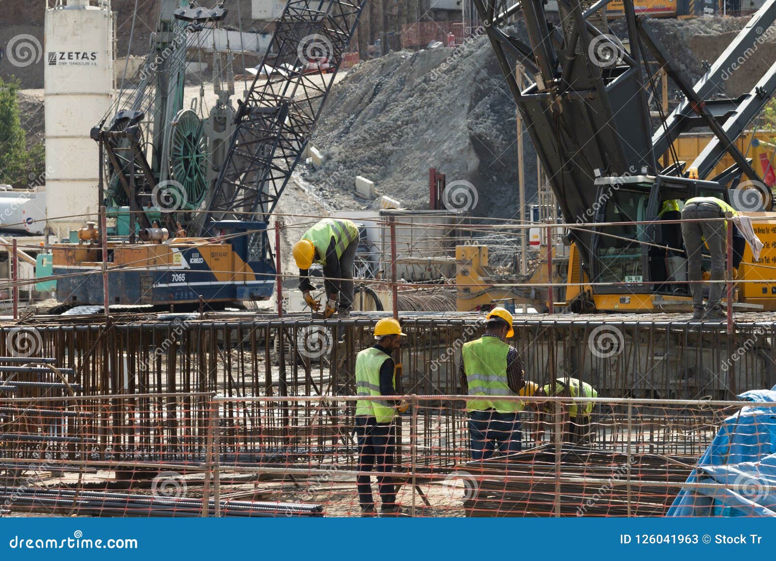 Workers Working on Subway Construction Editorial Stock Photo - Image of ...