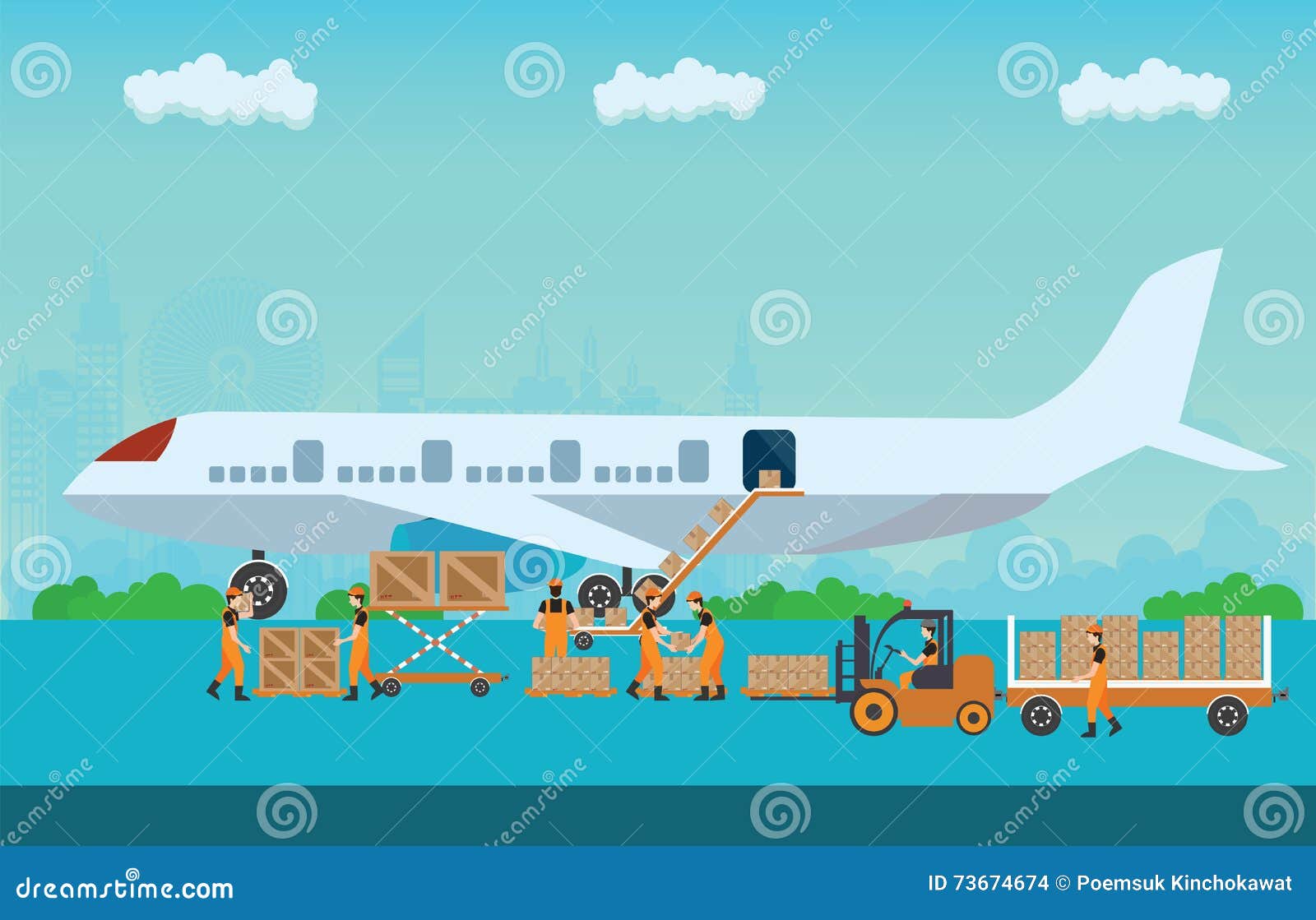 Freight Box Jet Propulsion Royalty-Free Illustration | CartoonDealer ...