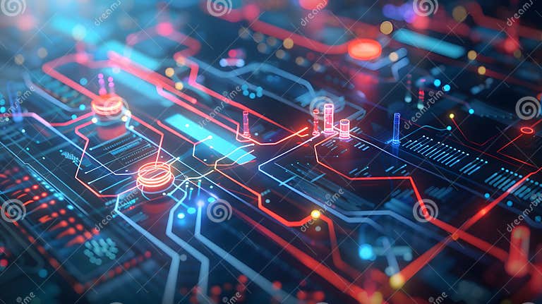 Workflow Analysis Digital Flowcharts and Process Metrics. Stock ...