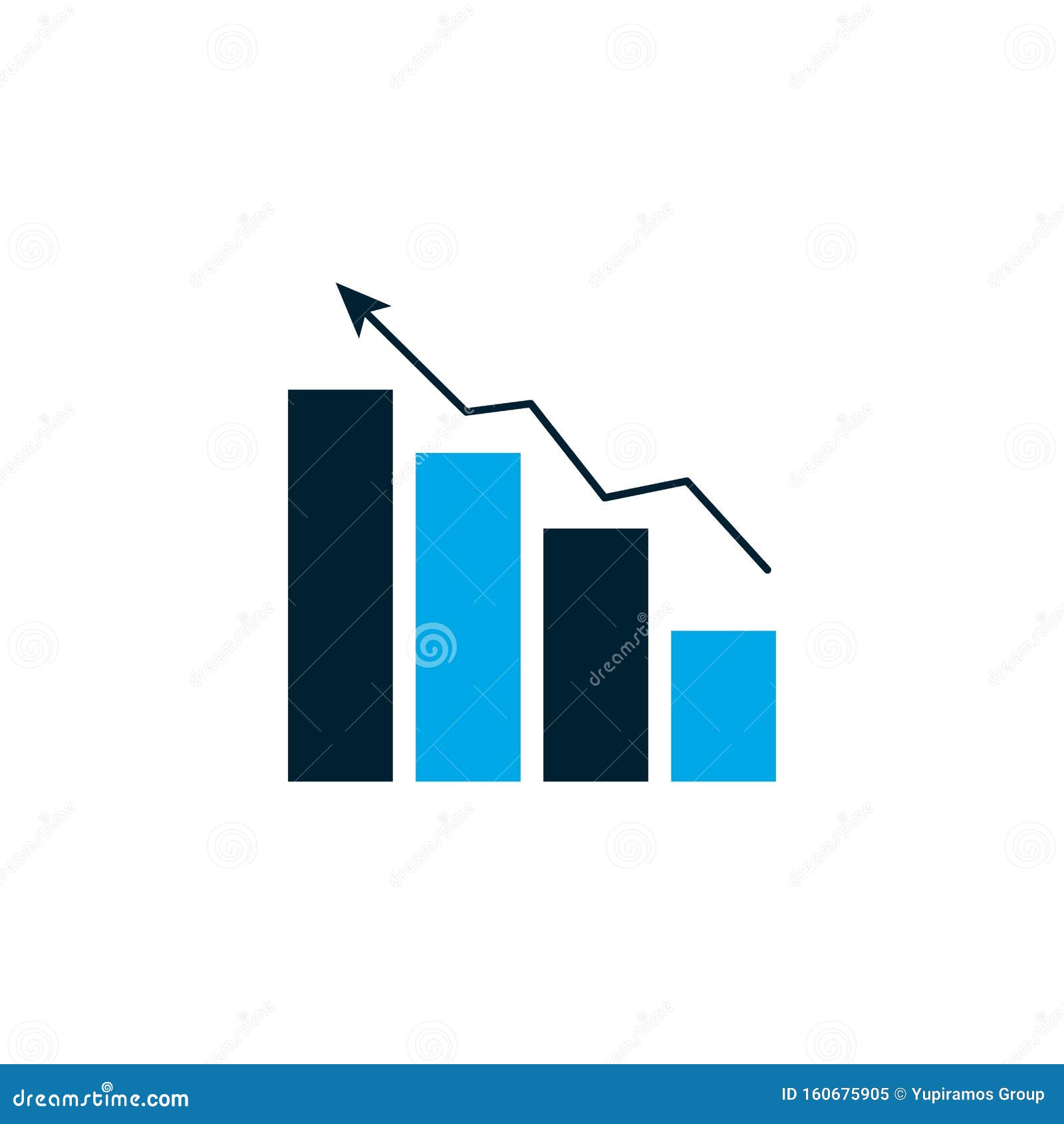 Isolated Workflow and Arrow Increase Vector Design Stock Vector - Illustration of bars, visual ...