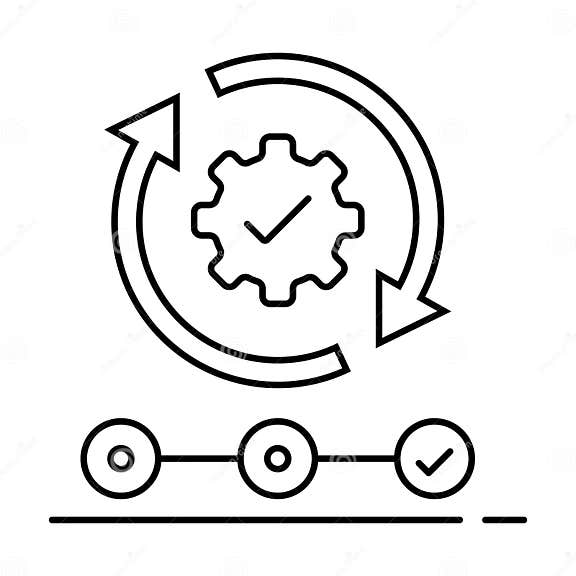 The Workflow Automation Icon Represents the Mastery of Processes ...