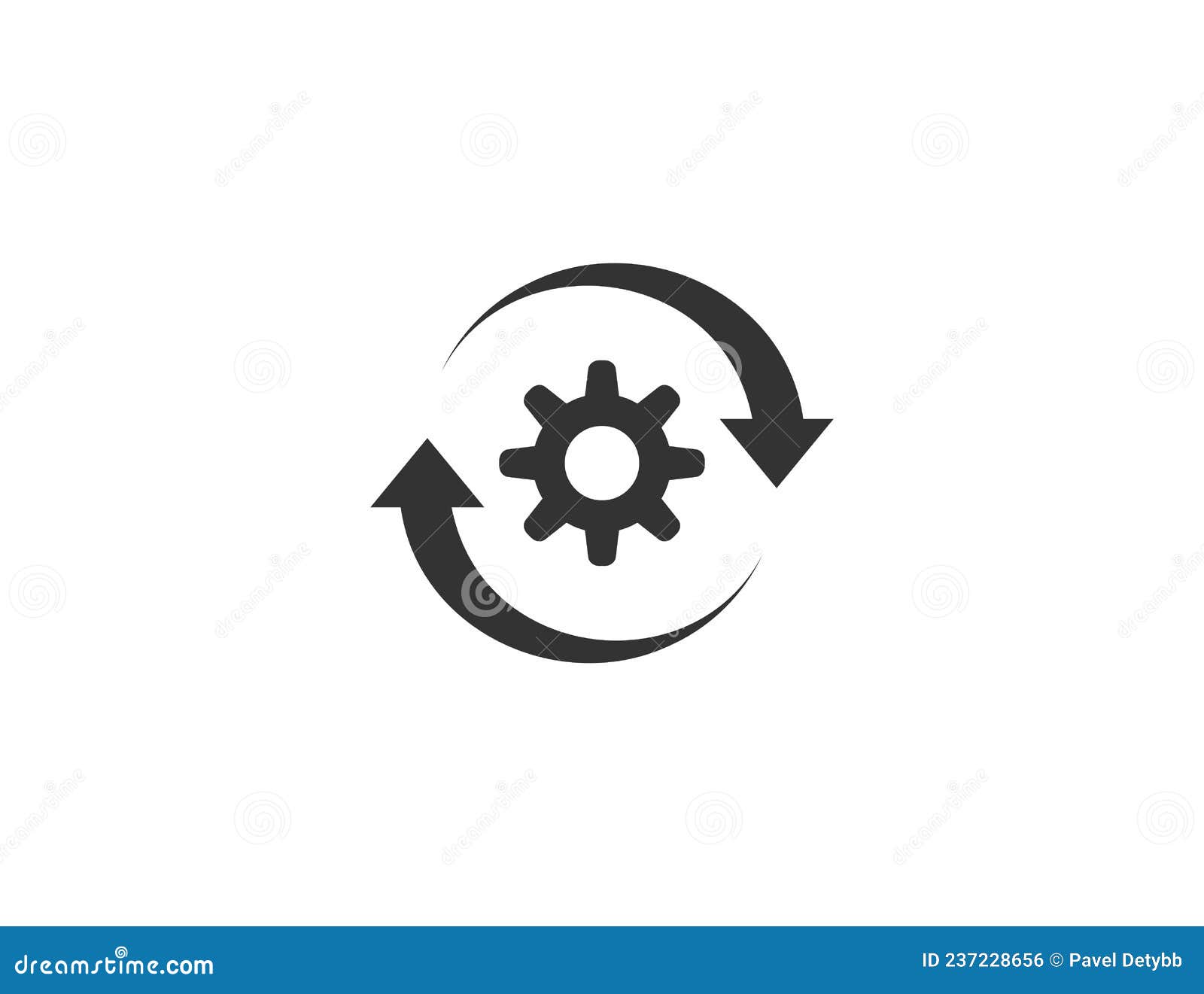 Workflow, Automation Processing Icon. Vector Illustration. Flat Design ...