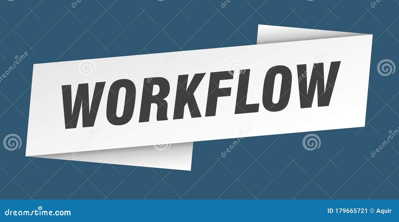 Workflow Banner Template. Workflow Ribbon Label Stock Vector ...