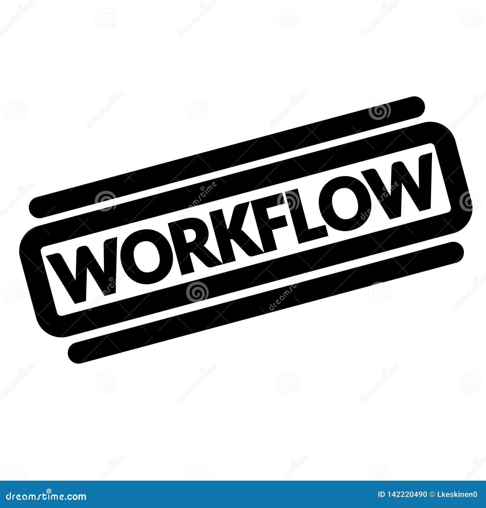 Workflow black stamp stock vector. Illustration of business - 142220490