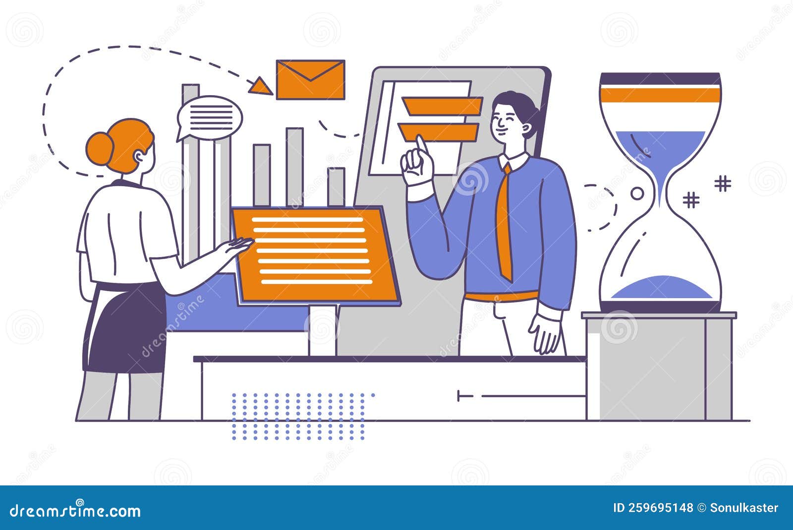 Workflow Business Development, Deadlines at Work Stock Vector - Illustration of management, goal ...