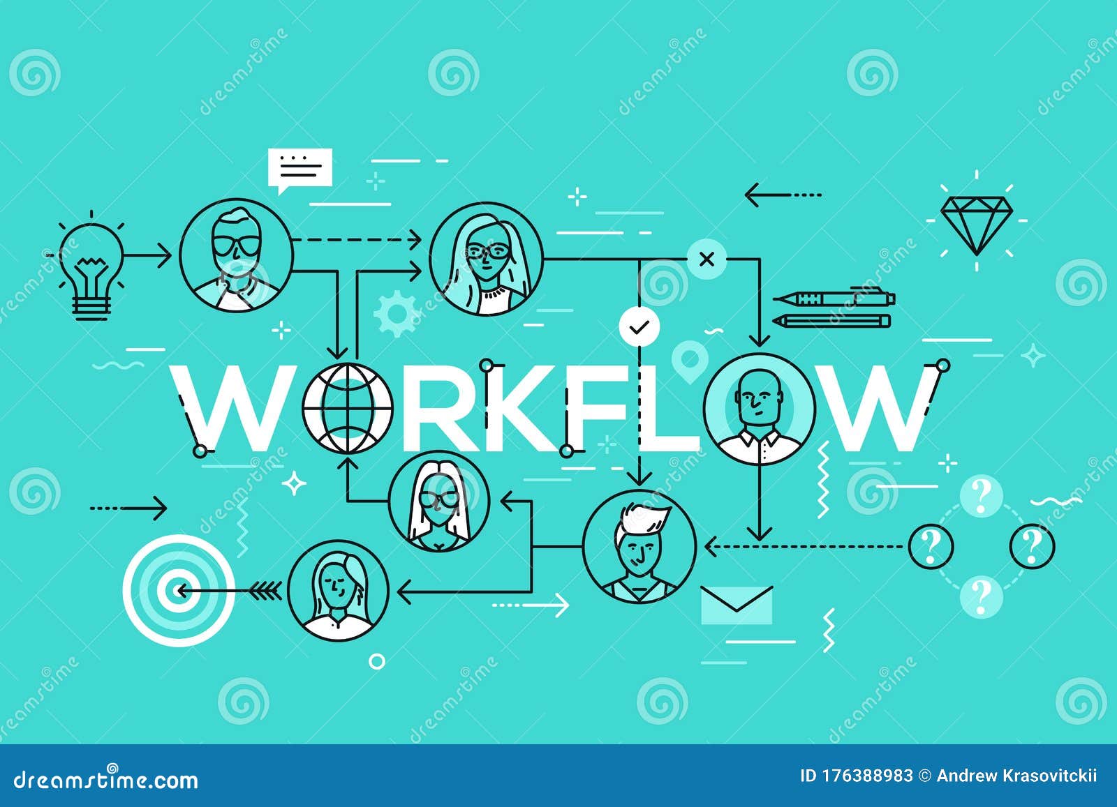 Workflow Chart, Structural Organization of Company, Business Networking ...