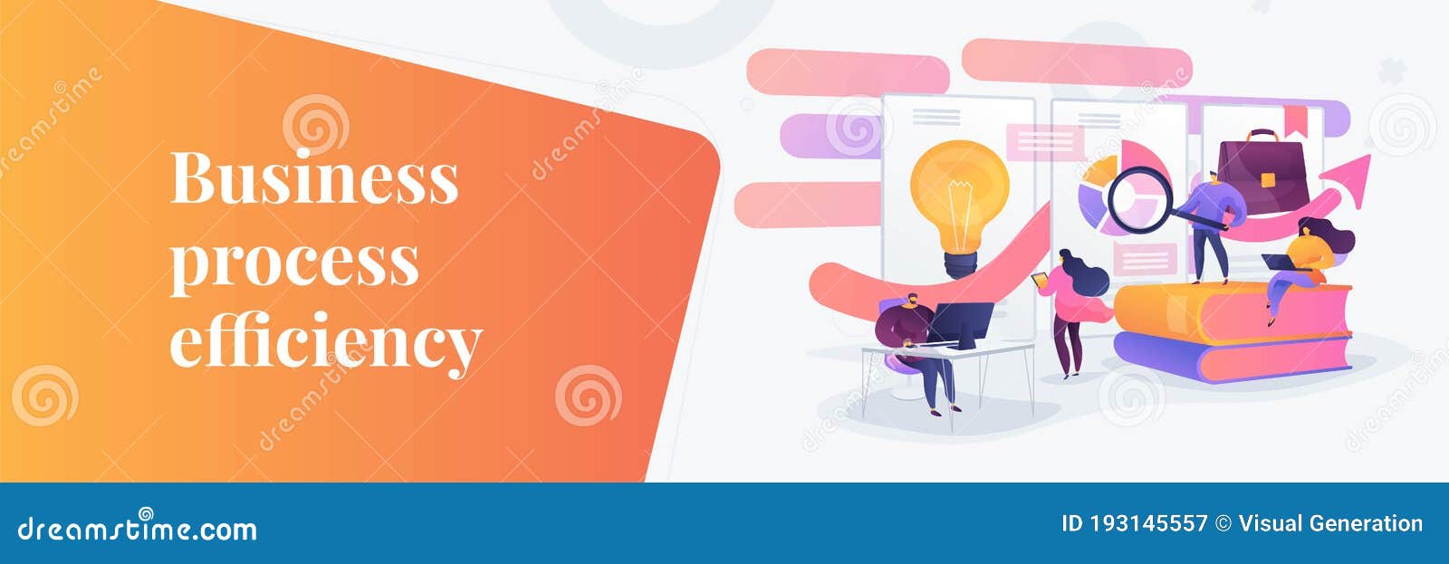 Workflow Concept Banner Header Stock Vector - Illustration of analyst ...