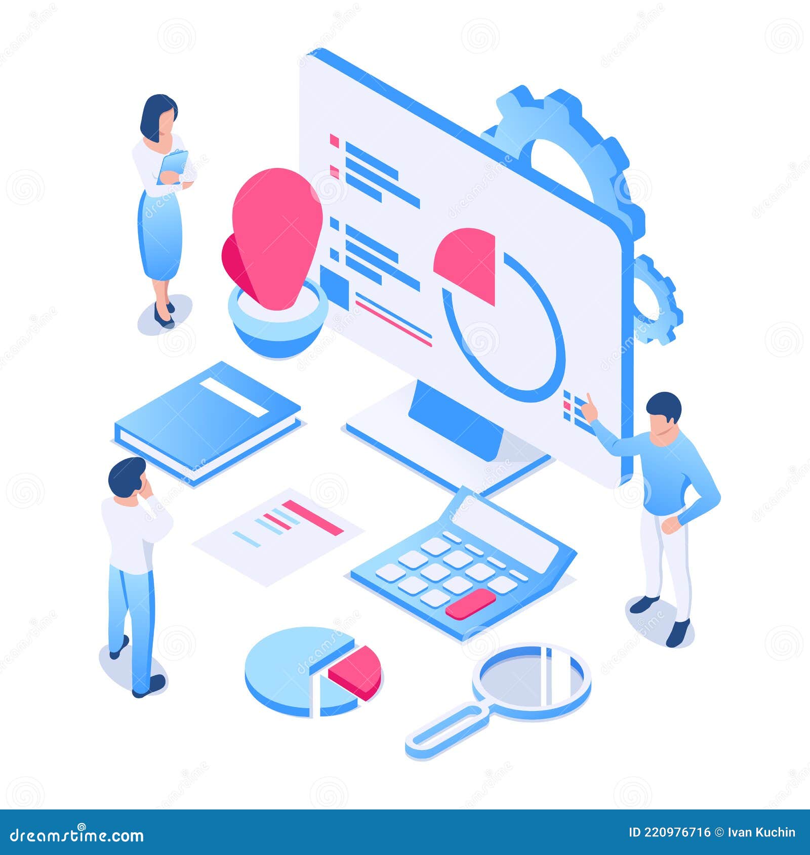 Workflow concept. stock vector. Illustration of style - 220976716