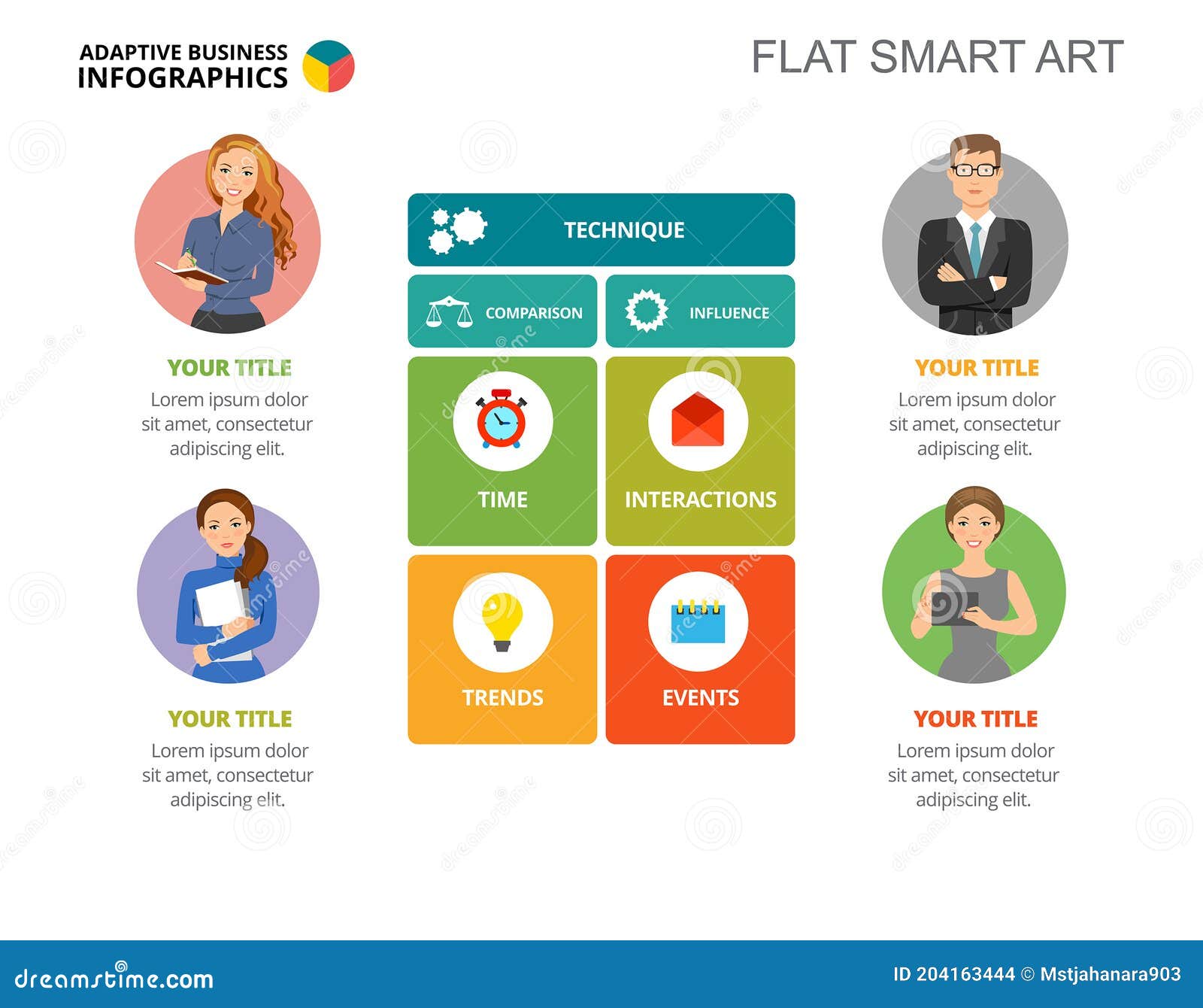 Workflow Concept Slide Template Stock Vector - Illustration of ...