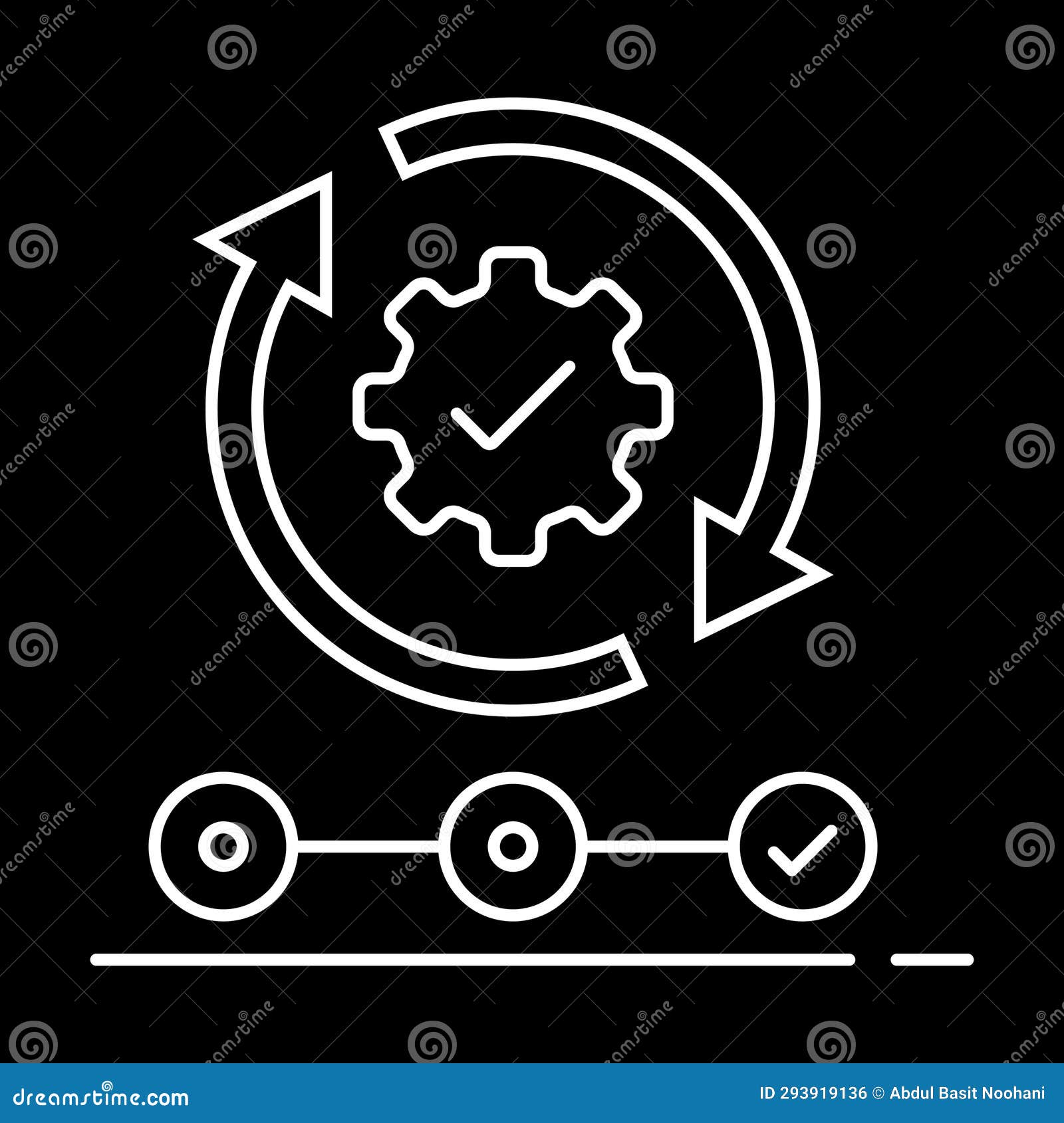 Streamlined Workflow Excellence. Stock Vector - Illustration of icon ...