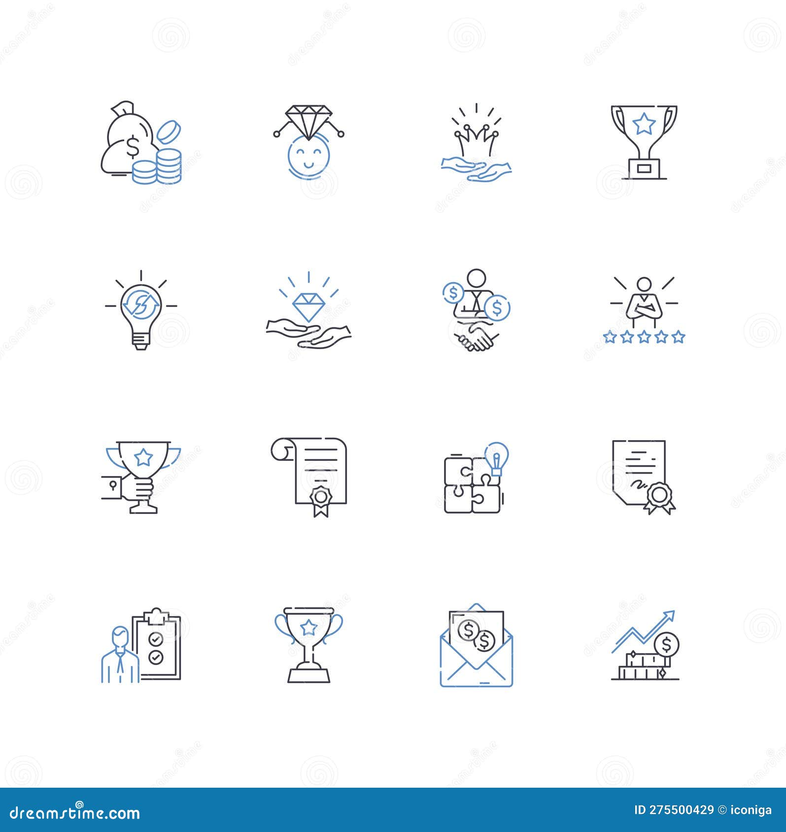 Workflow Efficiency Line Icons Collection Streamlining Automation