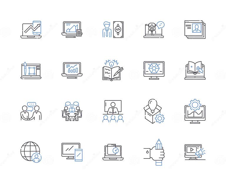 Workflow and Employee Outline Icons Collection. Workforce, Employee ...