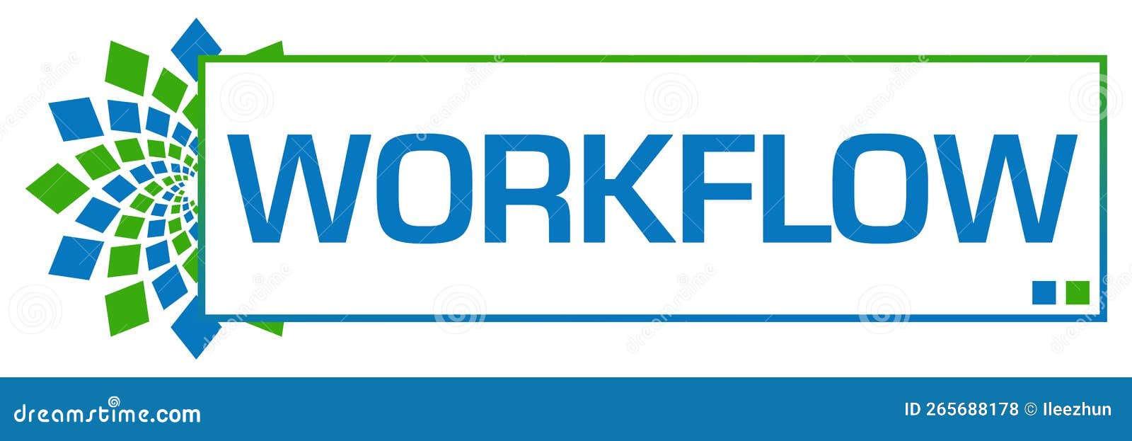 Workflow Green Blue Circular Box Stock Illustration - Illustration of ...