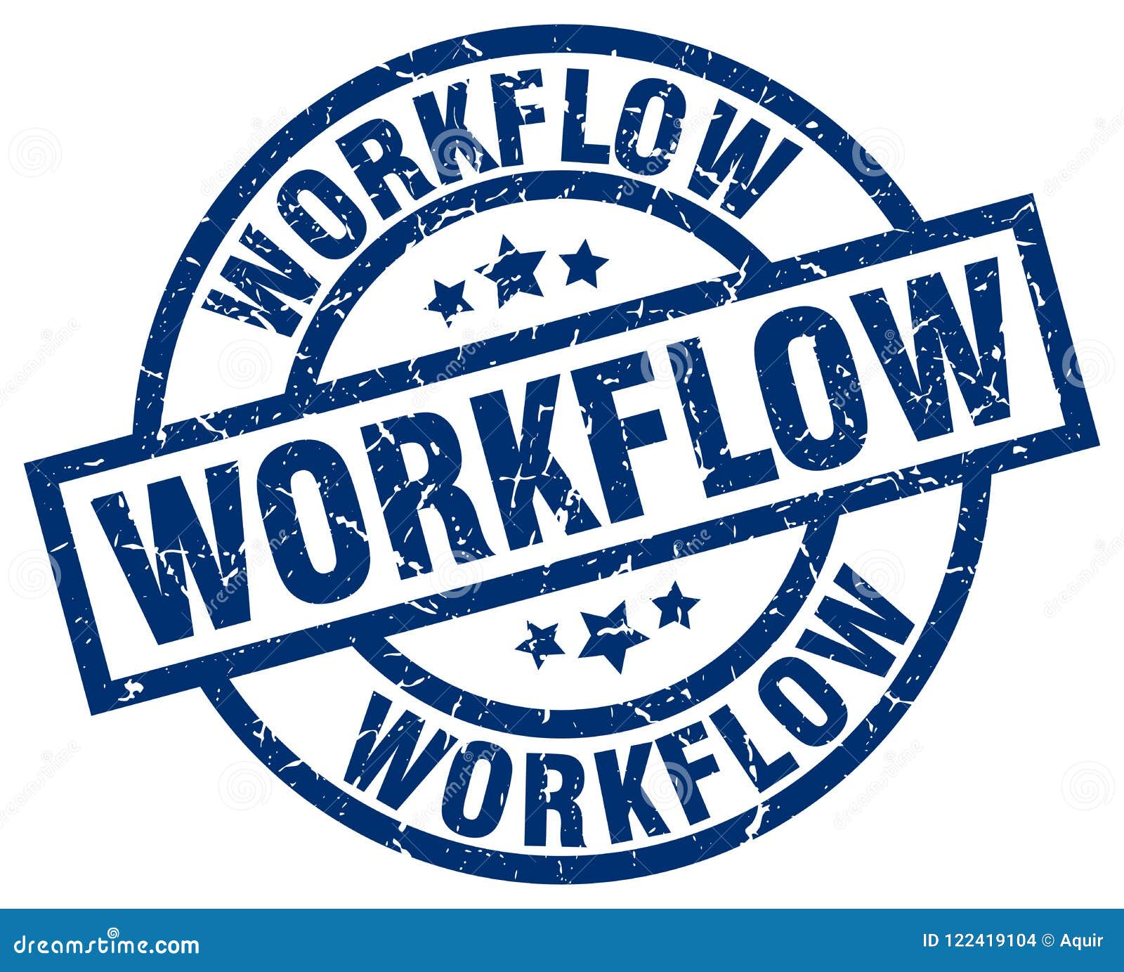 Workflow stamp stock vector. Illustration of label, badge - 122419104