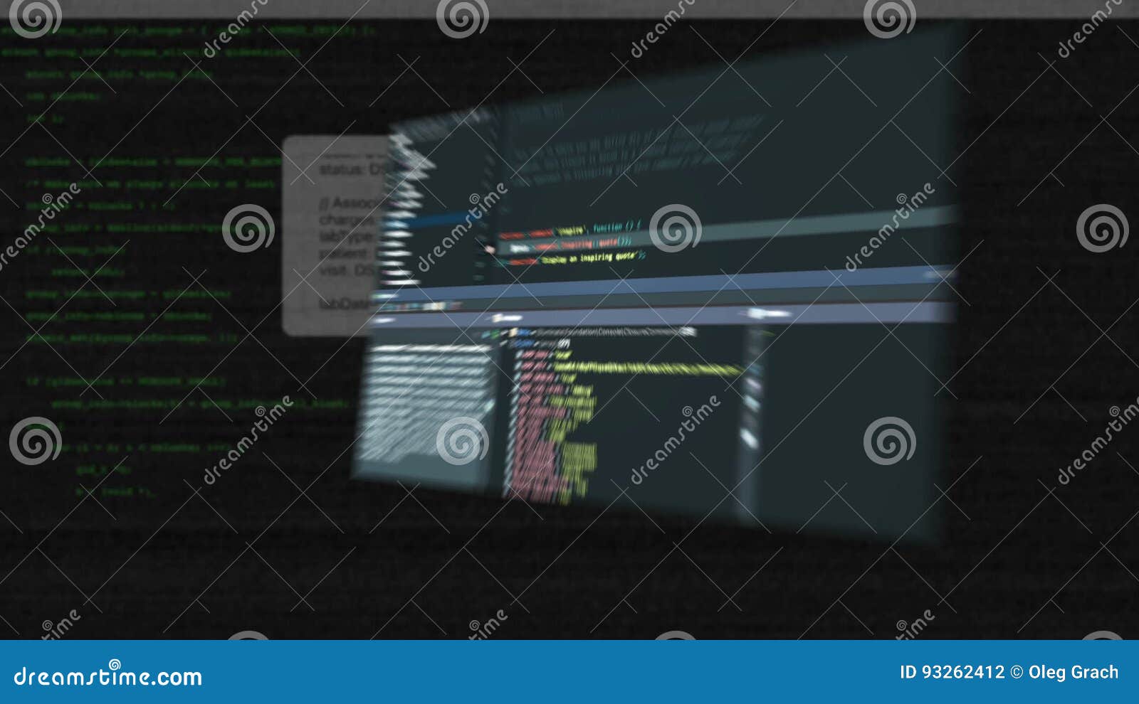 Workflow of a Hacker on the Computer Display Stock Footage - Video of ...