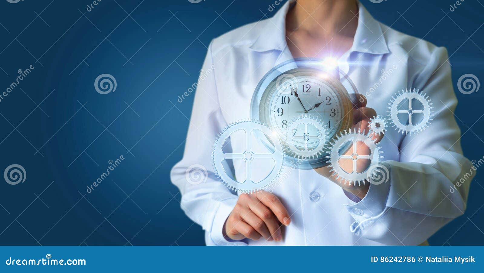 Workflow in the Hands of an Engineer. Stock Photo - Image of gear ...