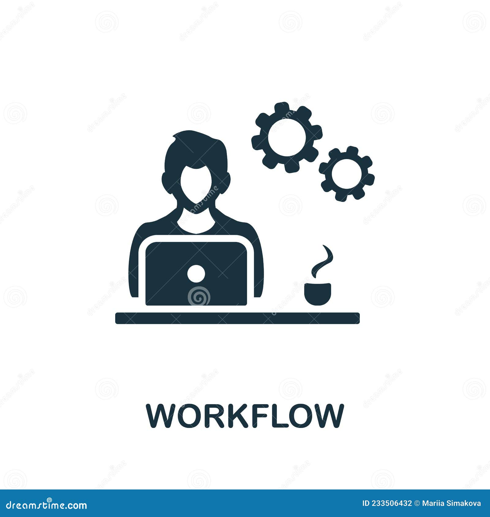 Workflow Icon. Monochrome Sign from Project Development Collection ...