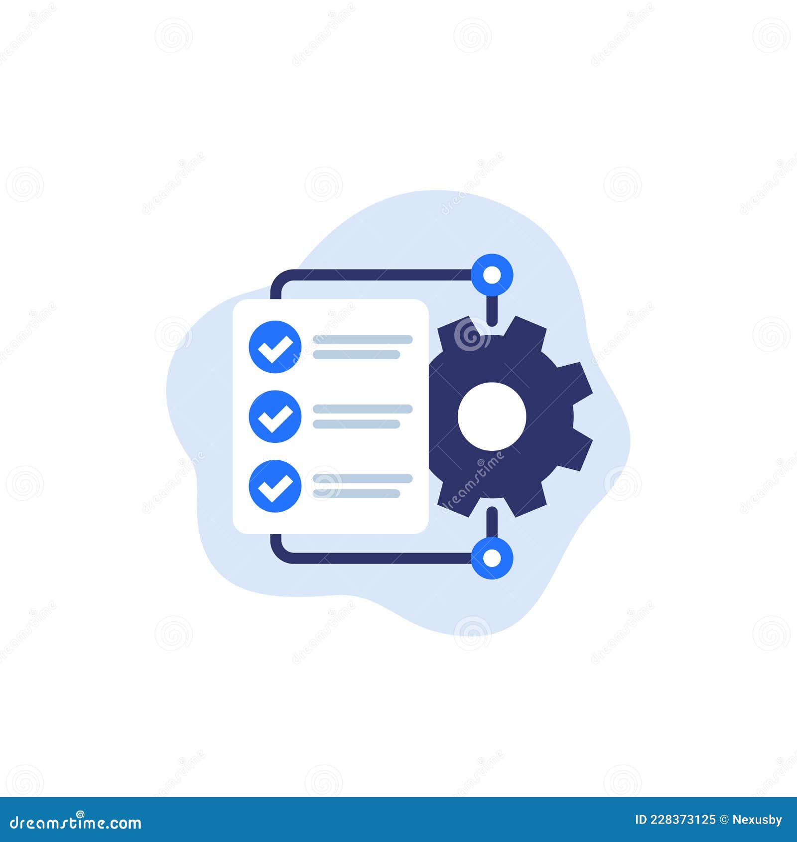 Workflow Icon with Checklist, Vector Stock Vector - Illustration of ...